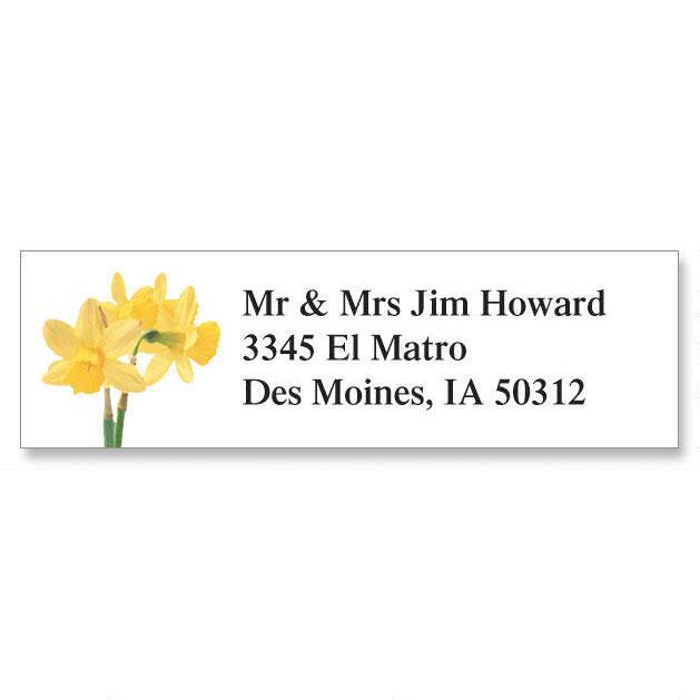 Daffodil Address Labels | Colorful Images