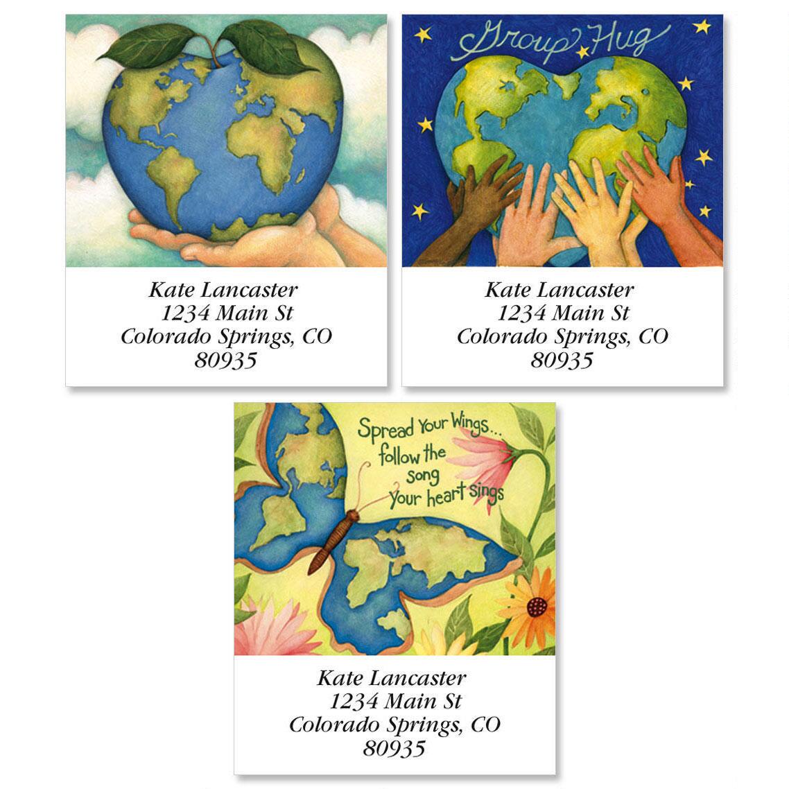 Earth Select Return Address Labels | Colorful Images