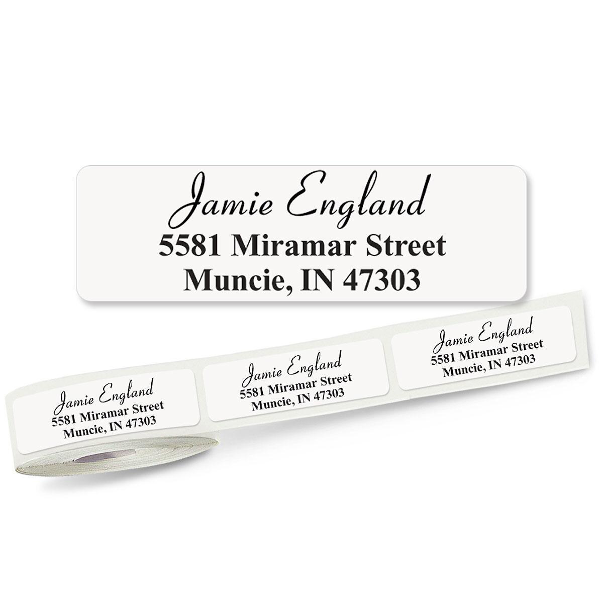 Elegant Font Front & Center, Unlined Rolled Return Address Labels 31610 ...