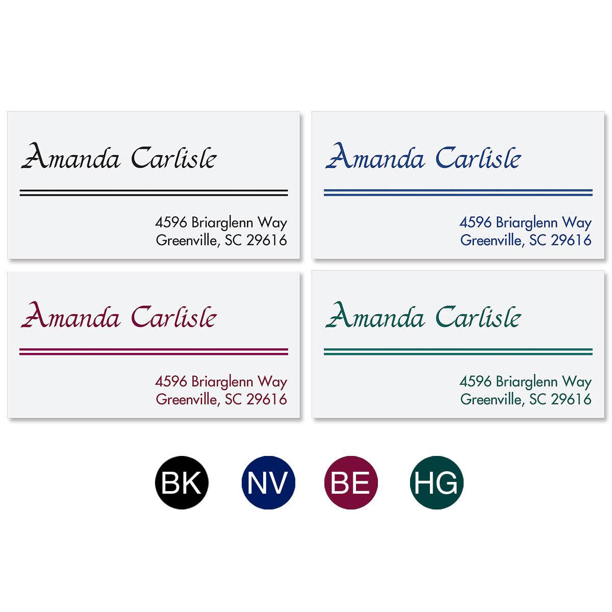 Elegant Lines Address Labels | Colorful Images