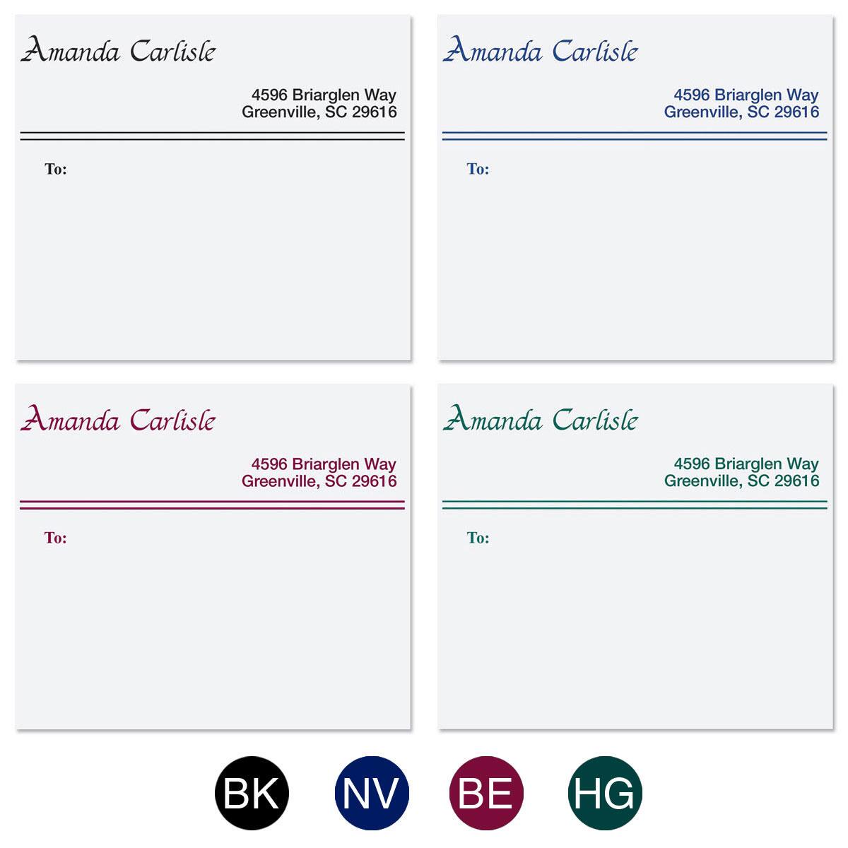 Elegant Lines Package Labels | Colorful Images