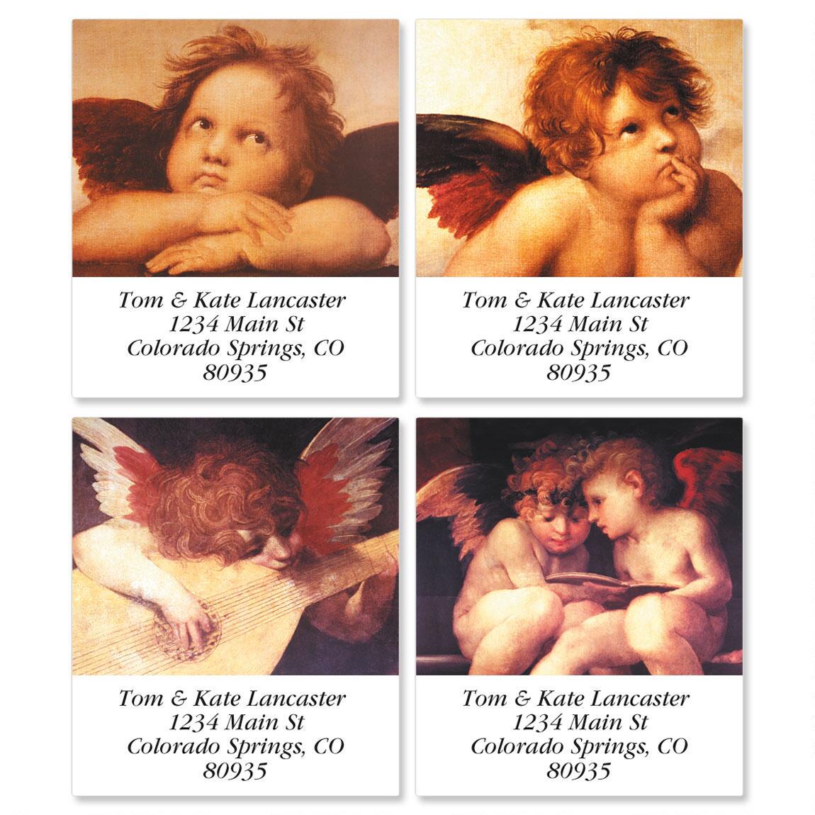 European Angels Select Return Address Labels | Colorful Images