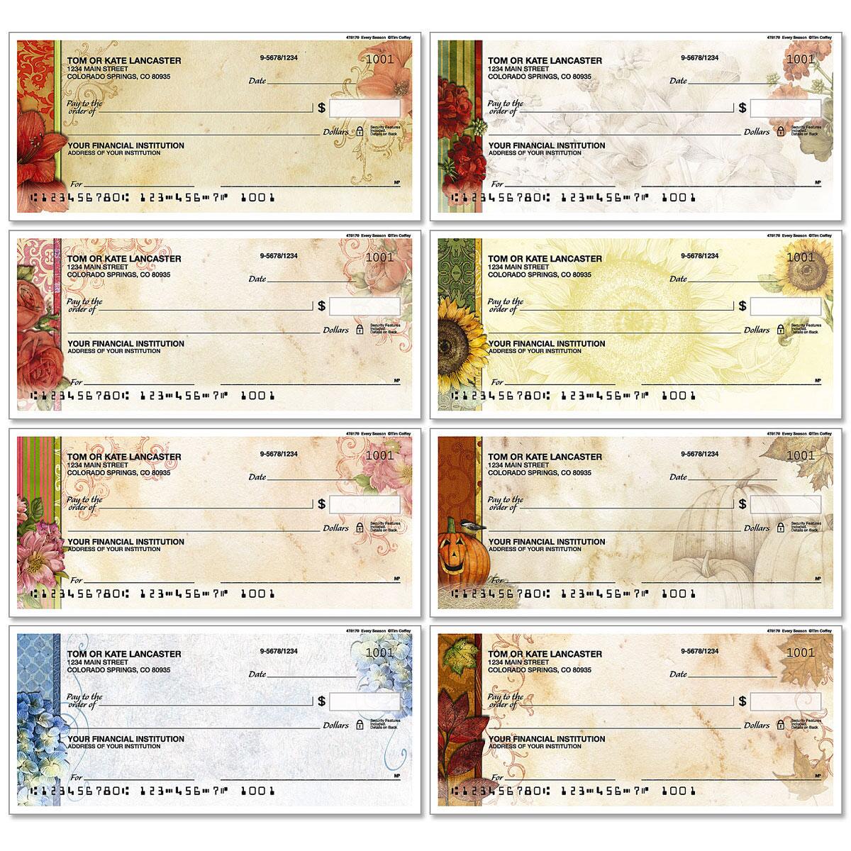 Every Season Personal Checks | Colorful Images