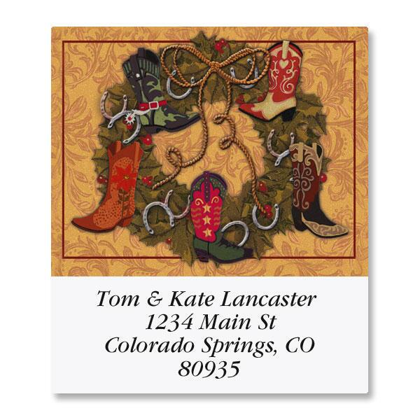 Festive Boots Select Return Address Labels | Colorful Images