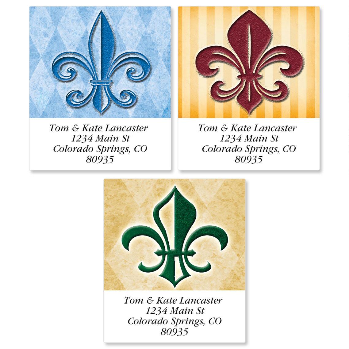Fleur De Lis Select Return Address Labels | Colorful Images