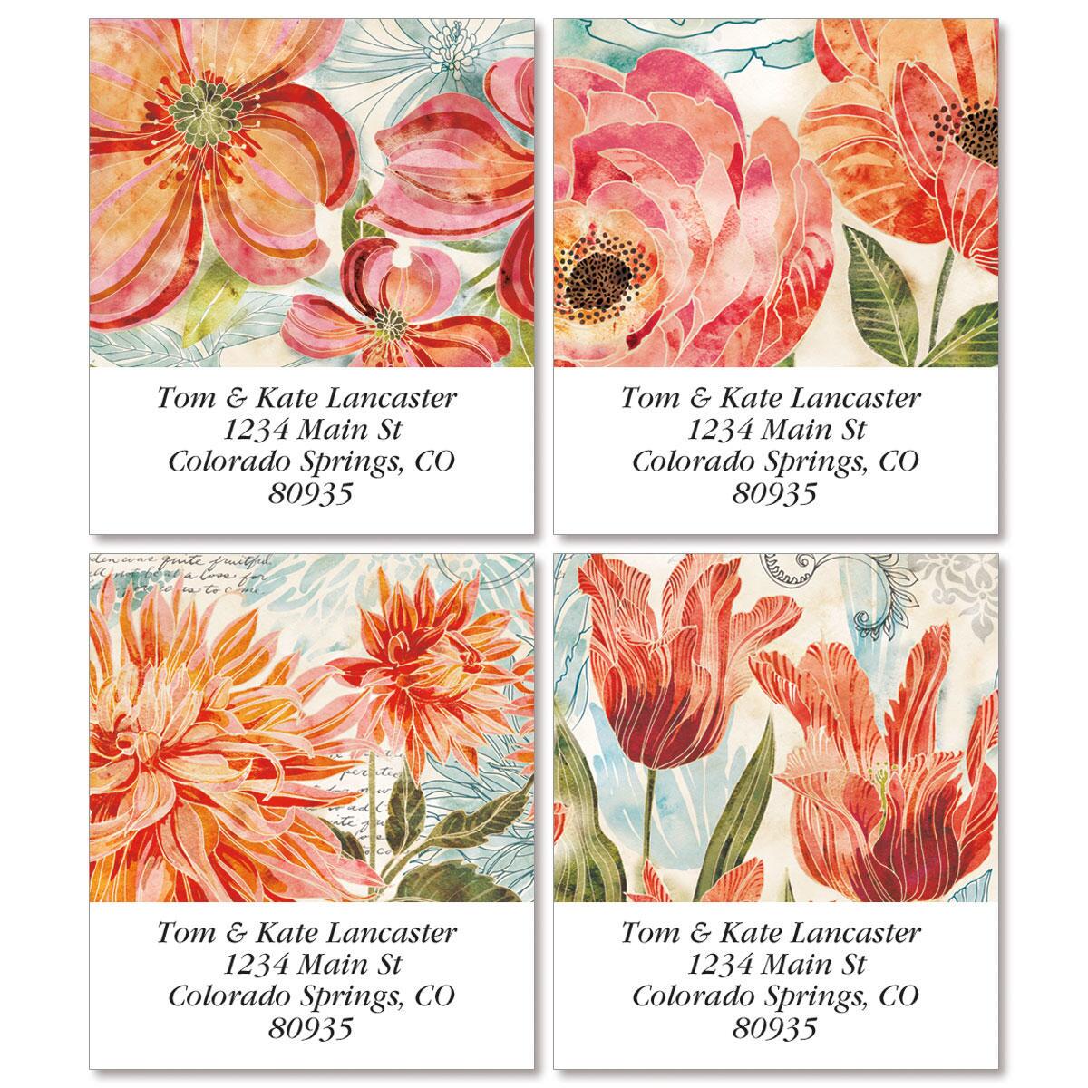 Floral Daydream Select Return Address Labels | Colorful Images