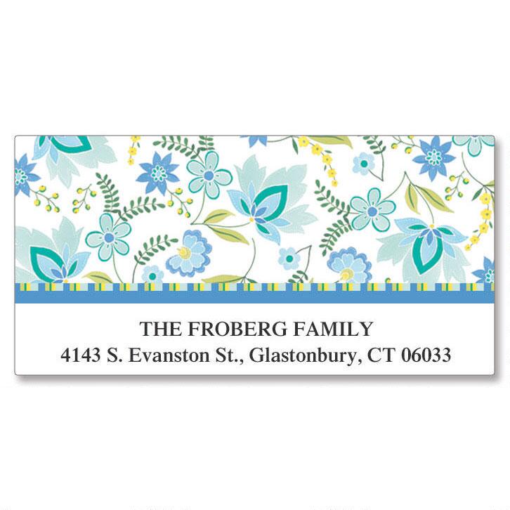 Floral Motif Deluxe Return Address Labels | Colorful Images