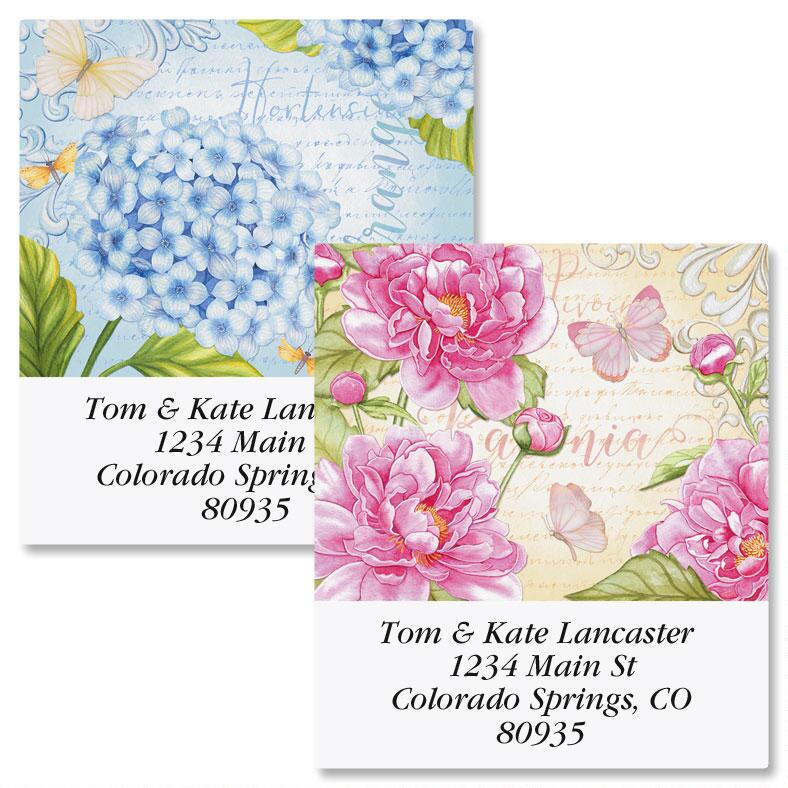 Floral Motif Select Return Address Labels | Colorful Images