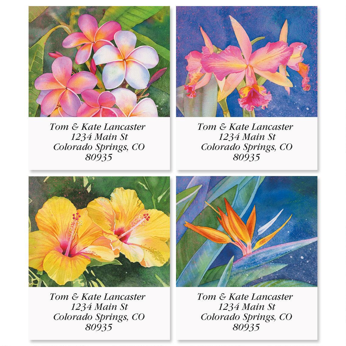 Flowers of Paradise Select Return Address Labels | Colorful Images