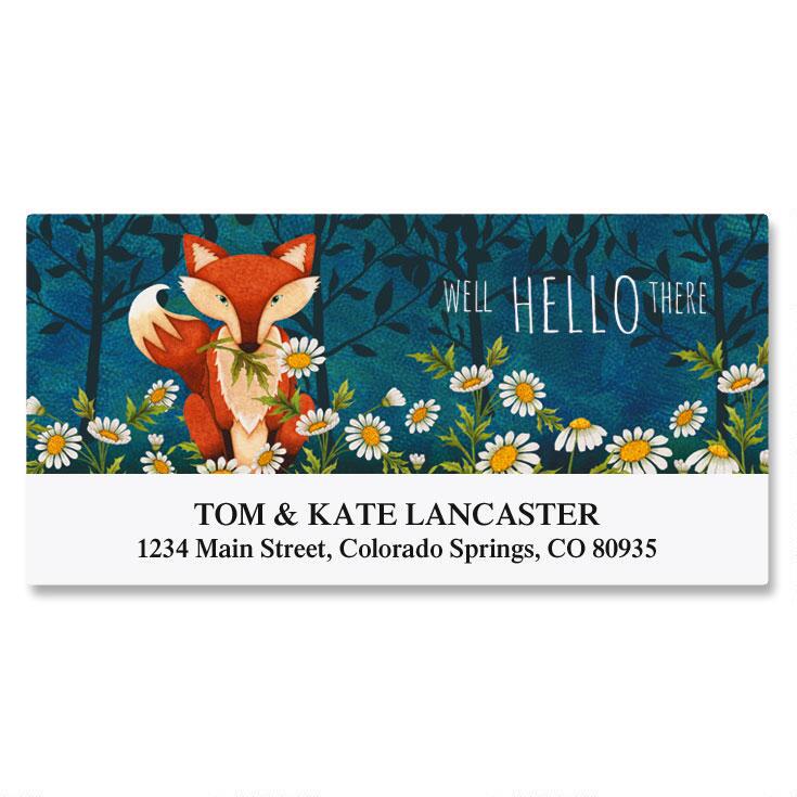 Foxy Deluxe Return Address Labels | Colorful Images