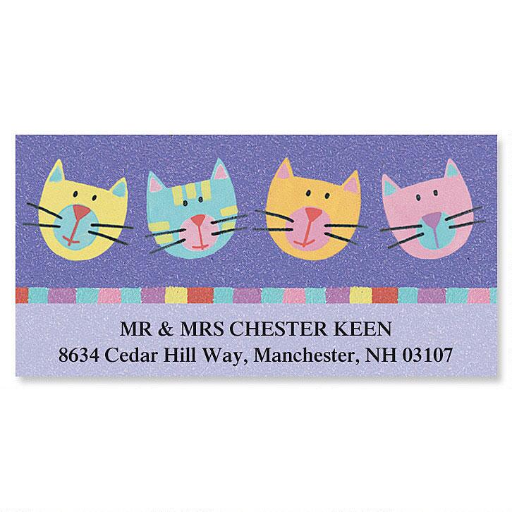 Fun Cats Deluxe Return Address Labels | Colorful Images