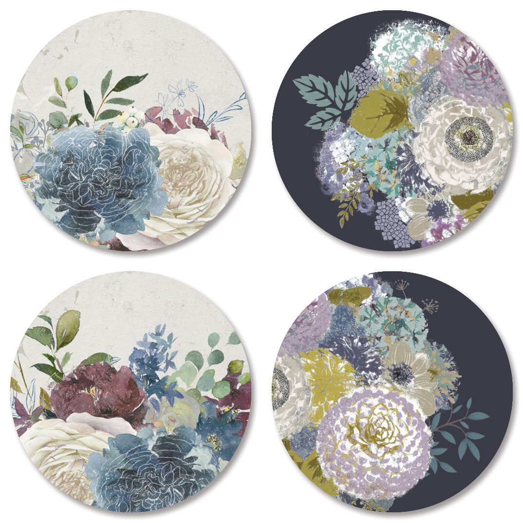 Fall Florals Envelope Seals | Colorful Images