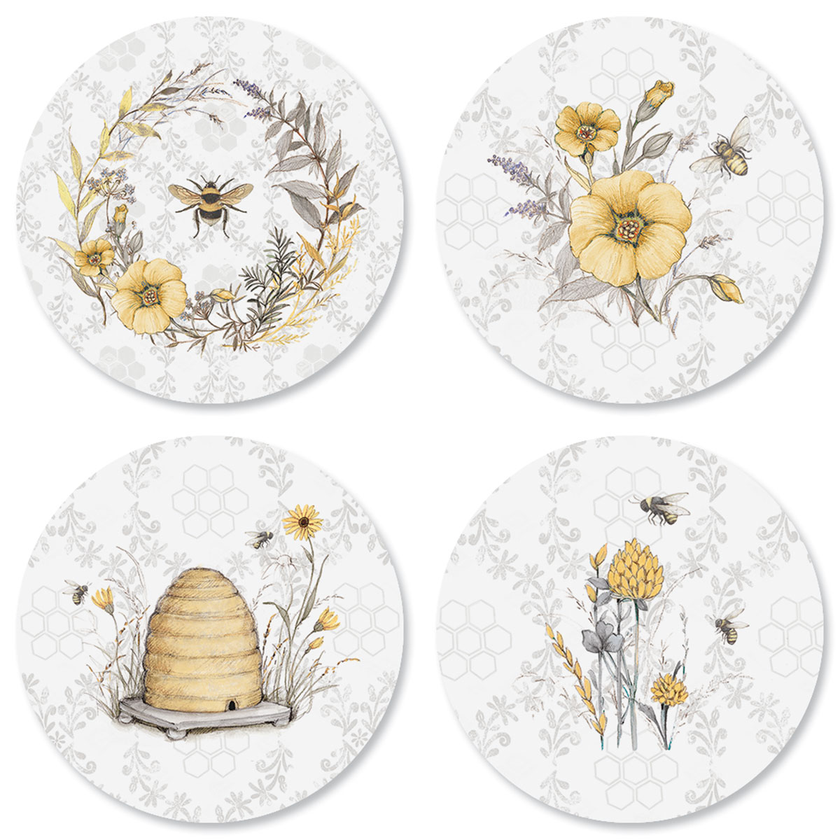 Sweet Bee Envelope Seals (4 Designs) | Colorful Images