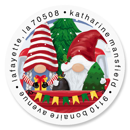 Gnoel Round Return Address Labels | Colorful Images