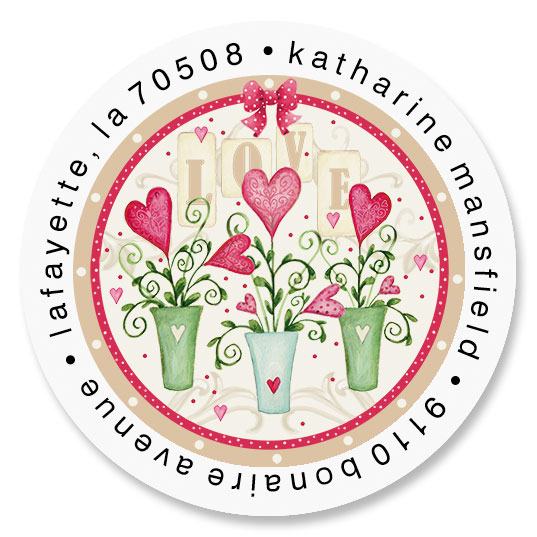 Spring Love Round Return Address Labels | Colorful Images