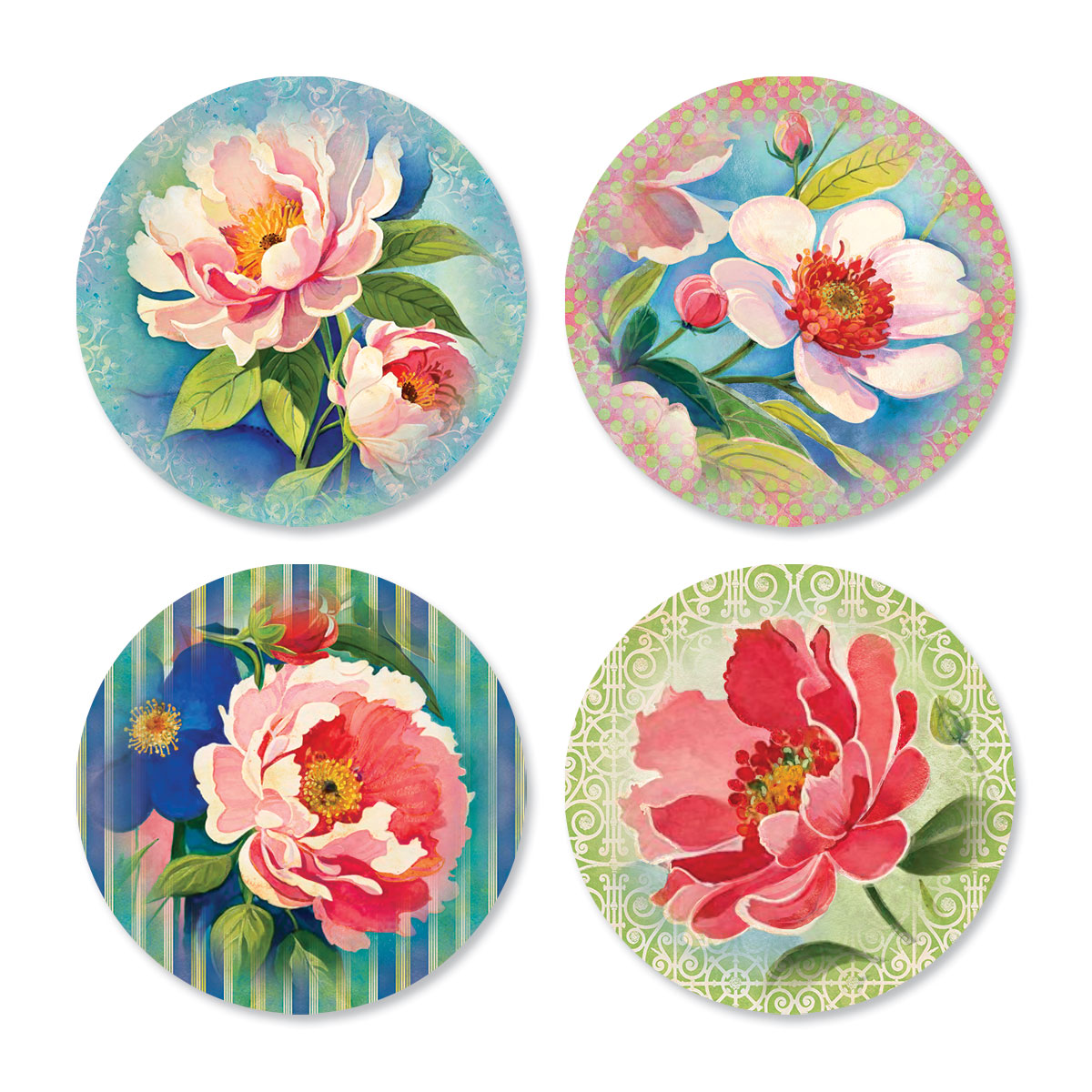 Floral Blooms Envelope Seals (4 Designs) | Colorful Images