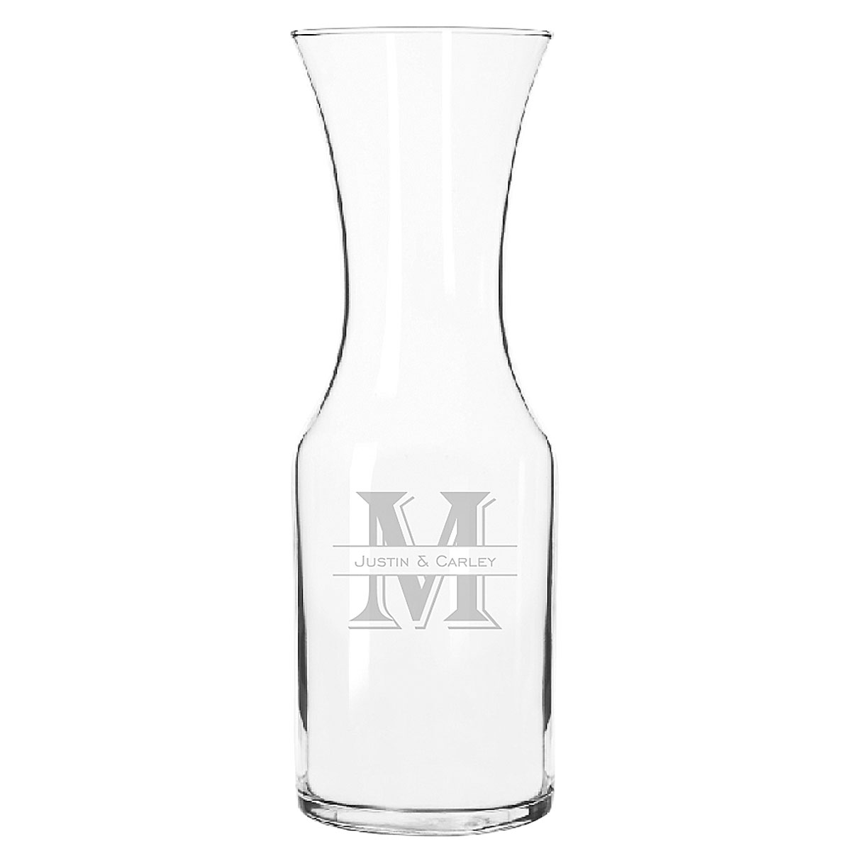Carafe/Decanter Glass - Name Initial | Colorful Images