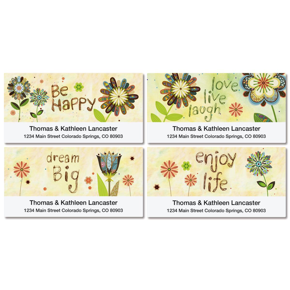 Genuine Thoughts Deluxe Return Address Labels | Colorful Images