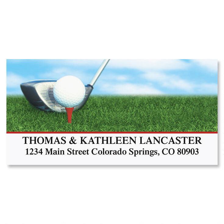 Golf Club Deluxe Return Address Labels | Colorful Images