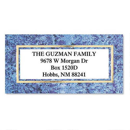 Granite Gold Foil Border Return Address Labels | Colorful Images