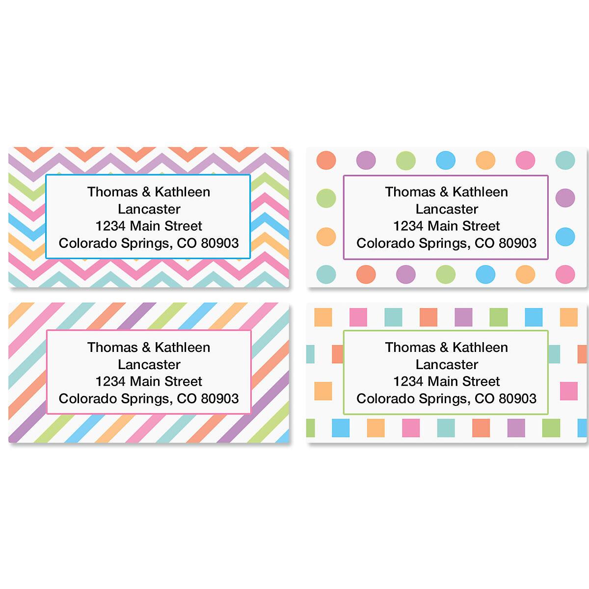 Graphix Border Return Address Labels | Colorful Images