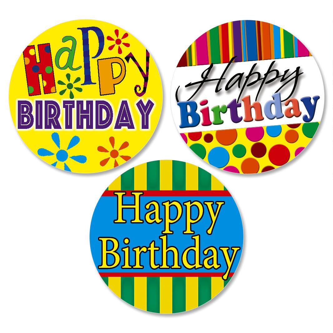 Happy Birthday Envelope Seals | Colorful Images