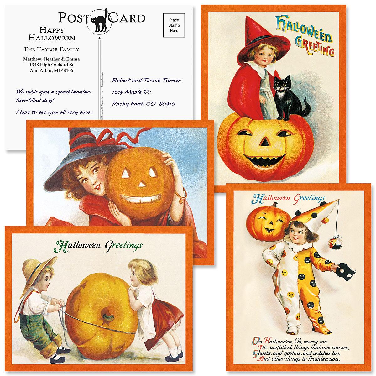 Happy Haunting Postcards | Colorful Images