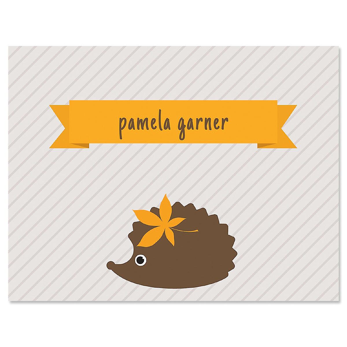 Hedgehog Custom Note Cards | Colorful Images
