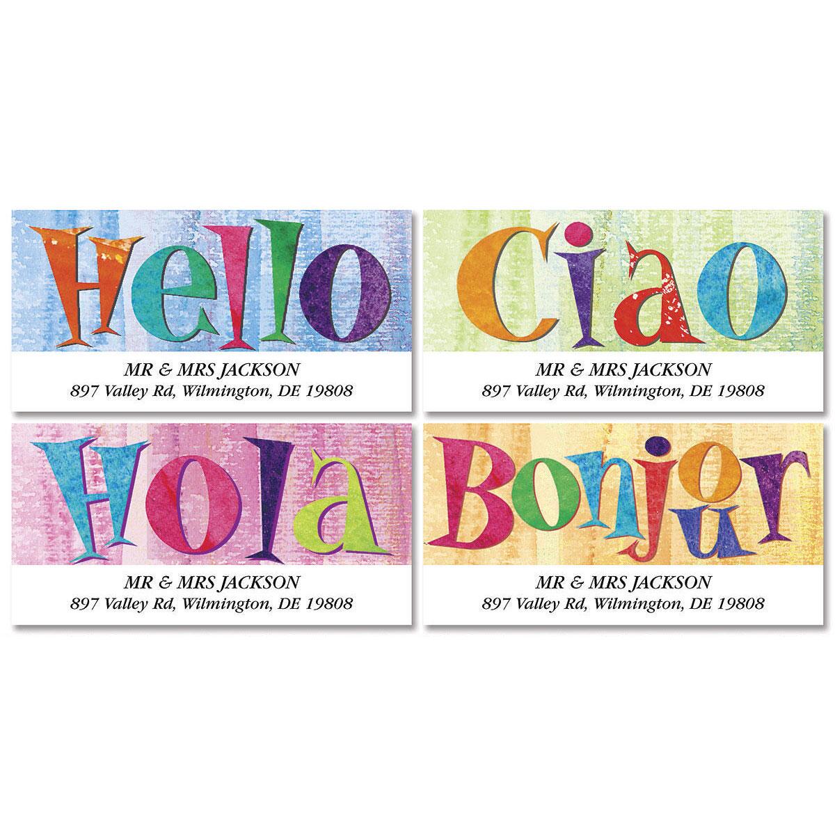 Hello Deluxe Return Address Labels | Colorful Images