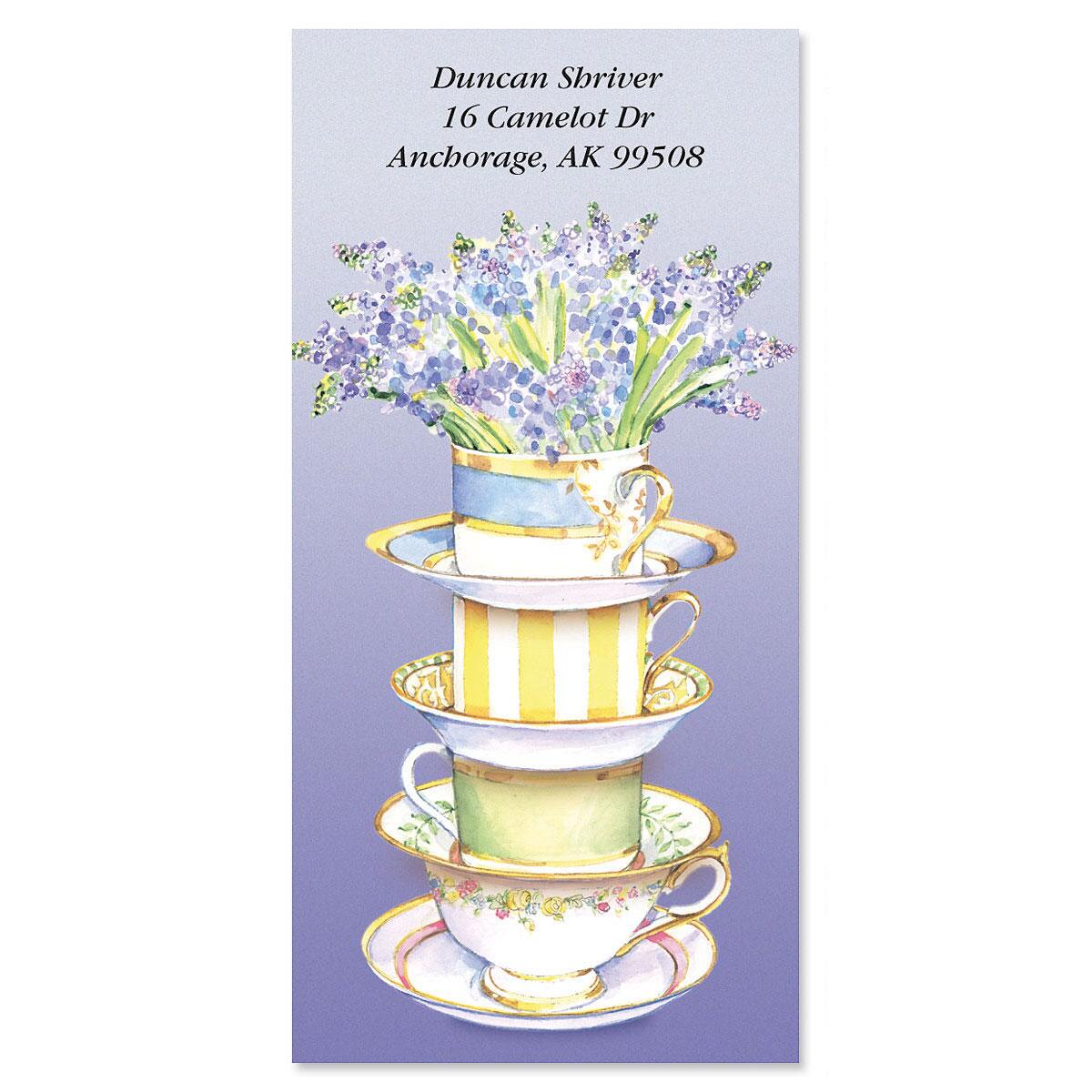High Tea Oversized Return Address Labels | Colorful Images