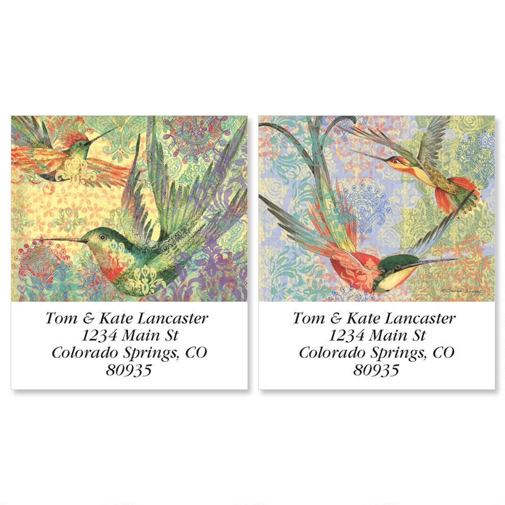 Hummingbird Dance Select Return Address Labels | Colorful Images