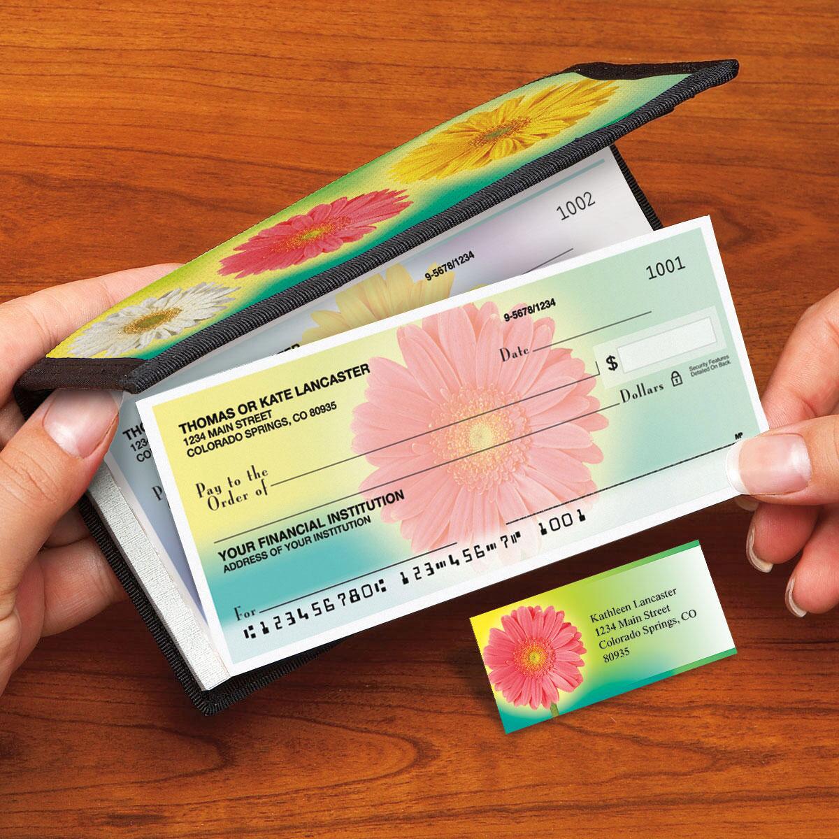 Illuminated Petals Side-Tear Personal Single Checks with Matching ...