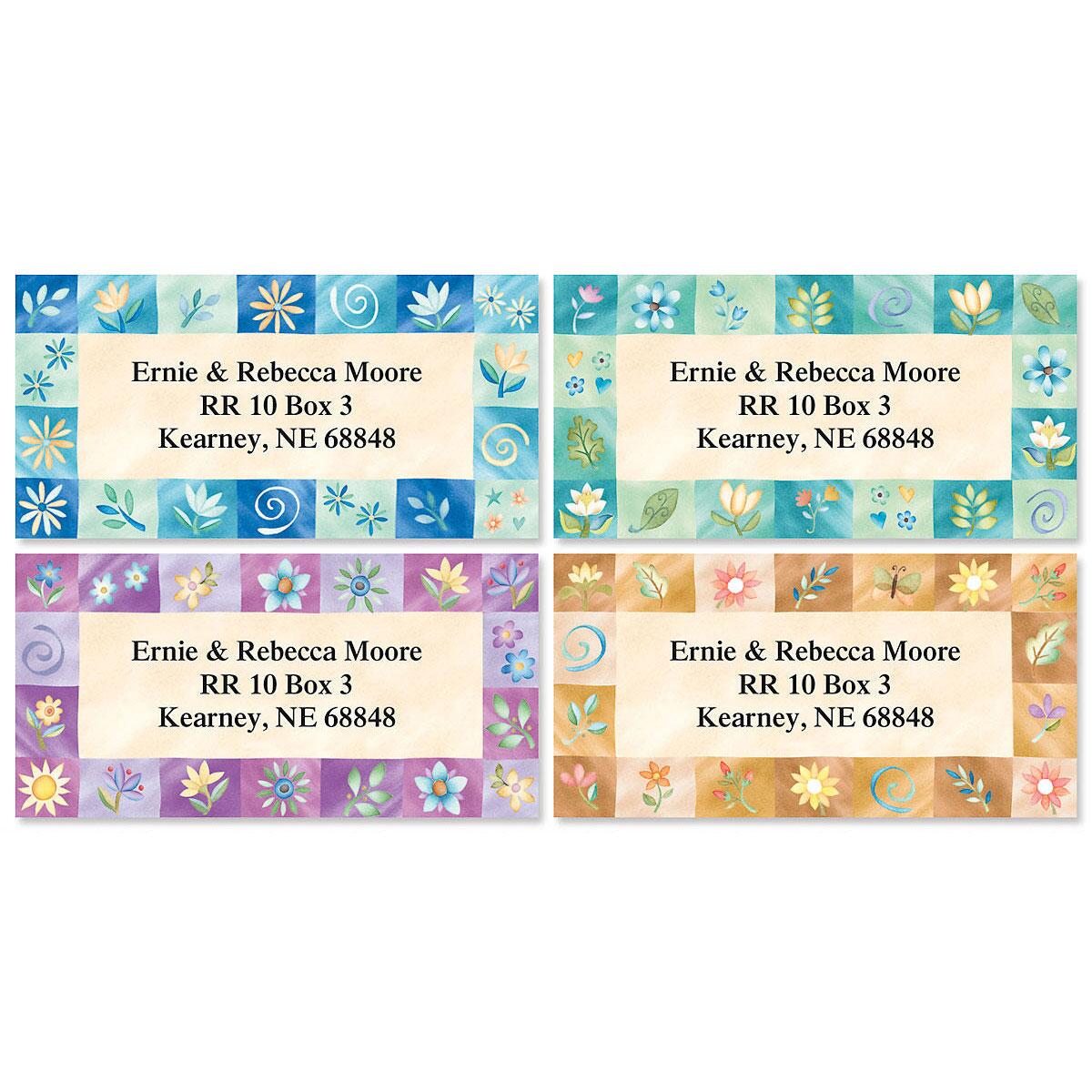 Inspirations Border Return Address Labels | Colorful Images