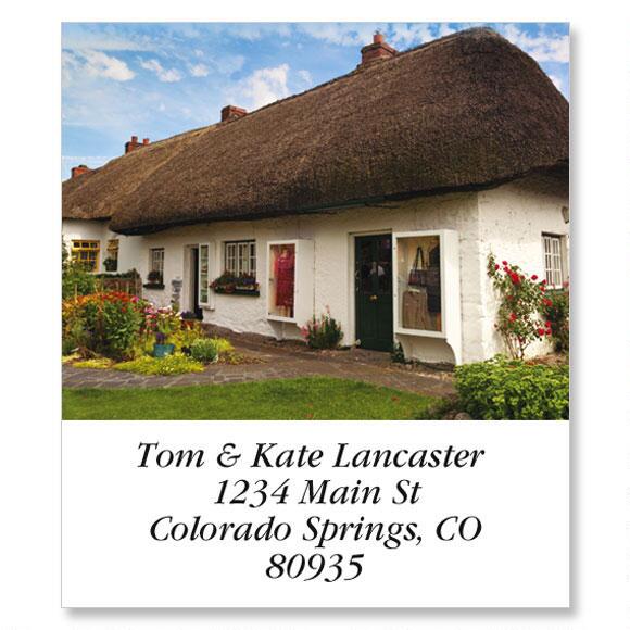 Irish Cottage Select Return Address Labels | Colorful Images