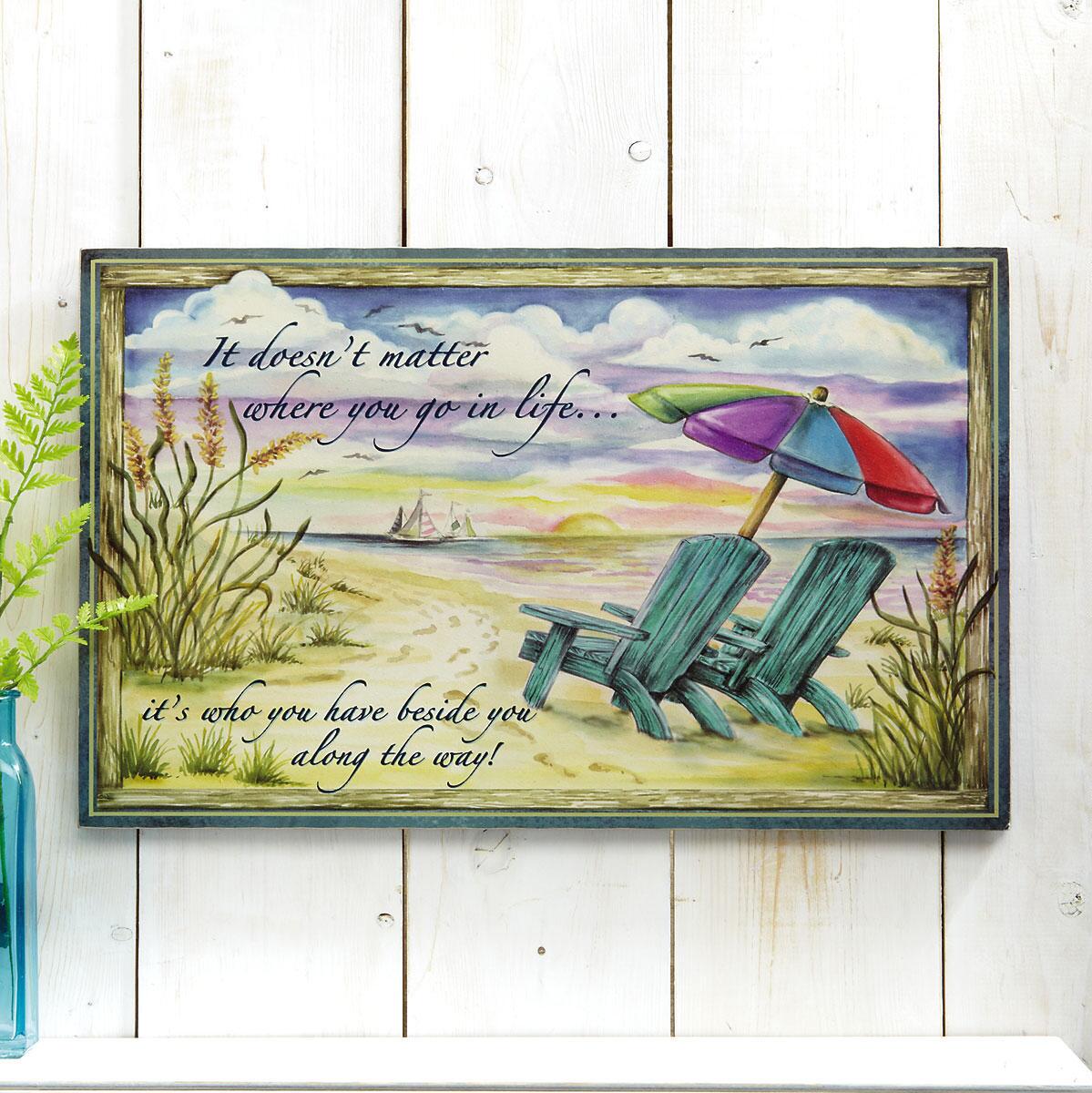 It Doesn't Matter Where Wood Sign | Colorful Images