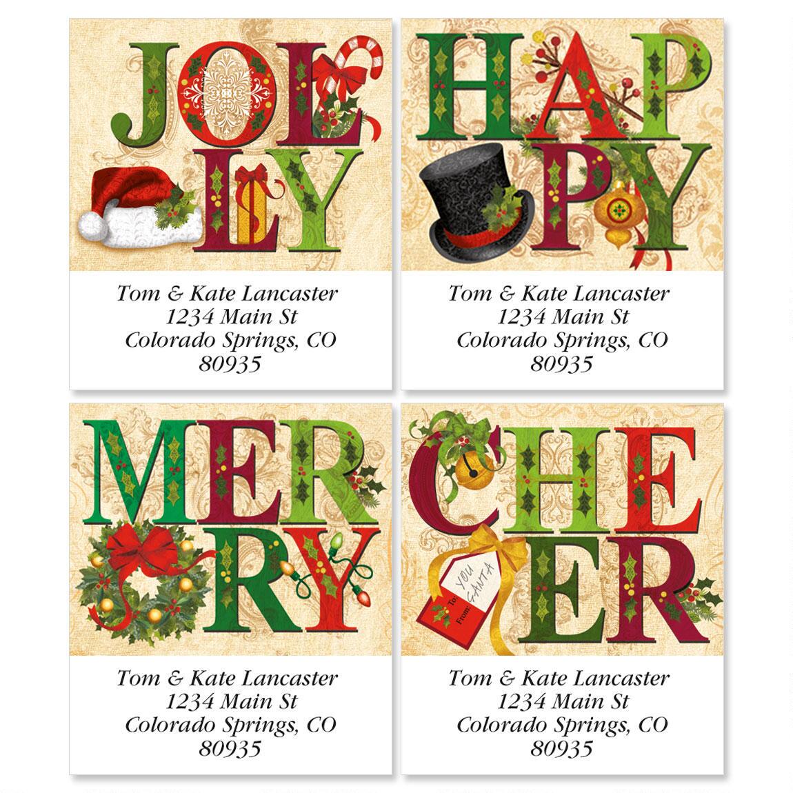Joyful Greetings Select Return Address Labels | Colorful Images
