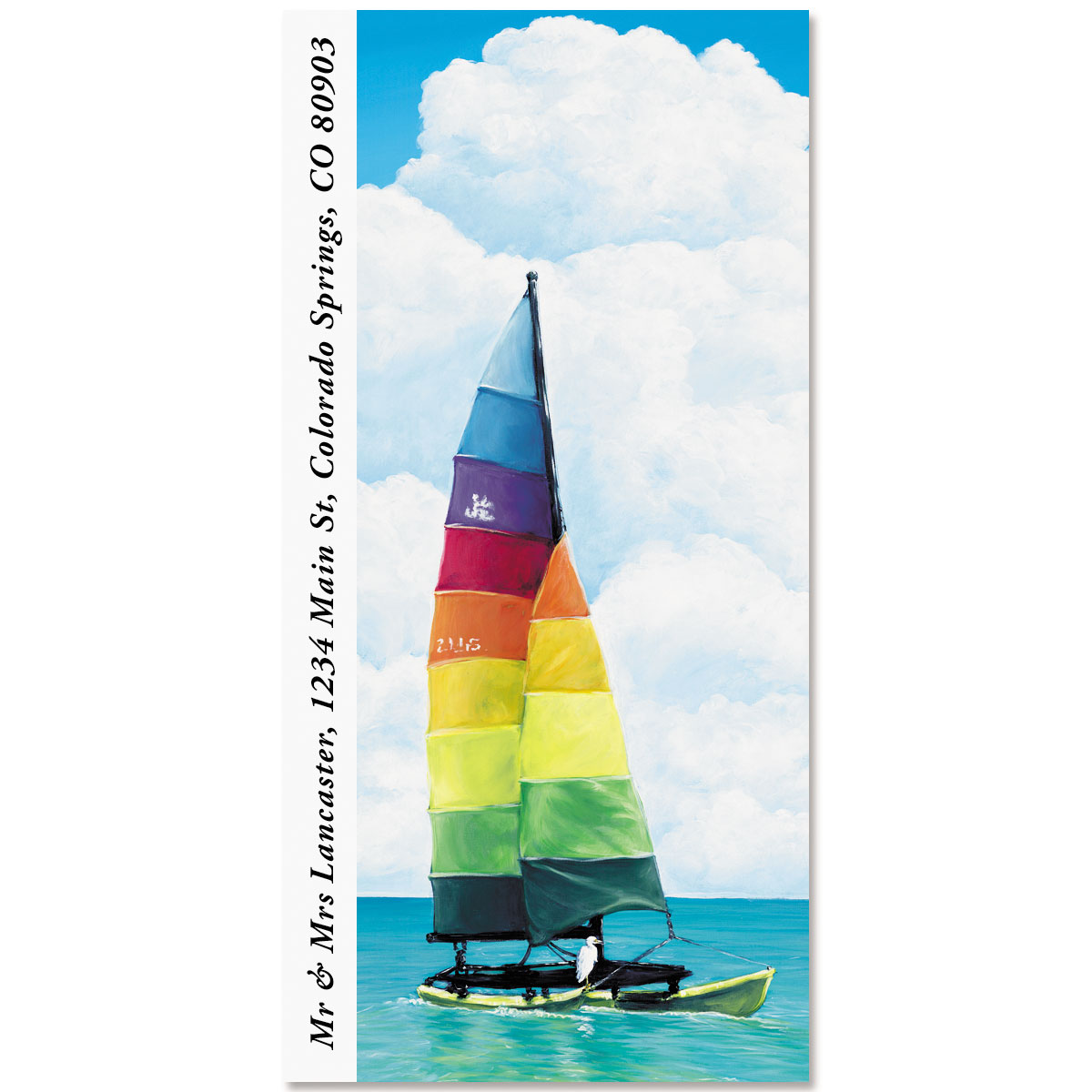 Sailboat Oversized Address Labels | Colorful Images