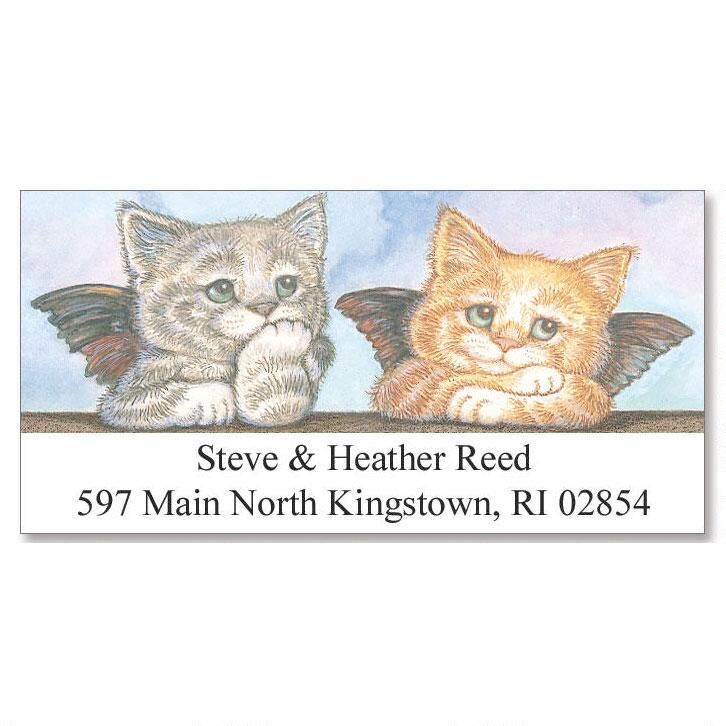 Kitten Angels Deluxe Return Address Labels | Colorful Images