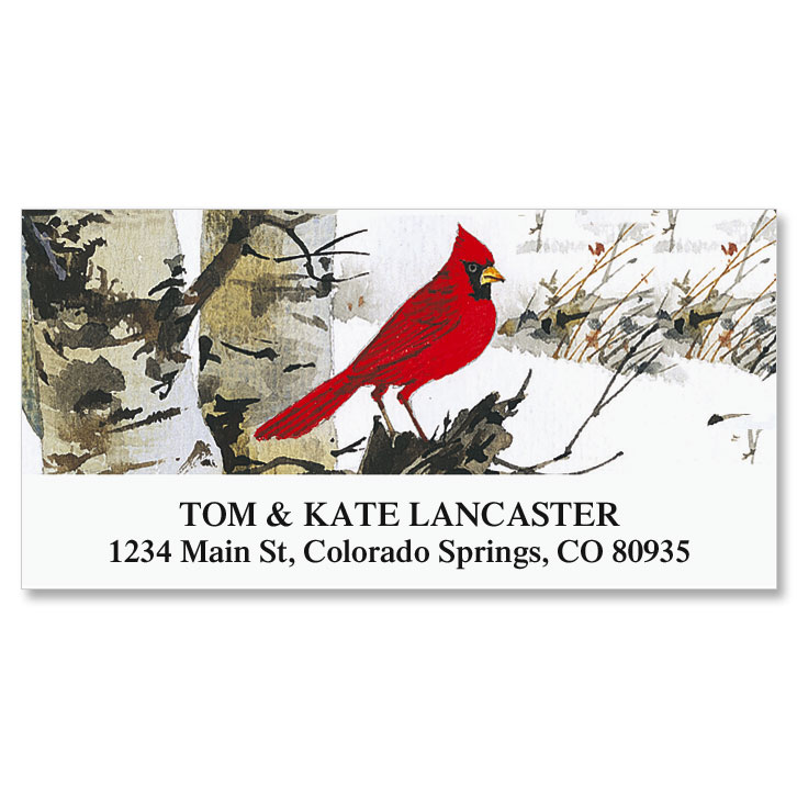 Cardinal Deluxe Return Address Labels | Colorful Images