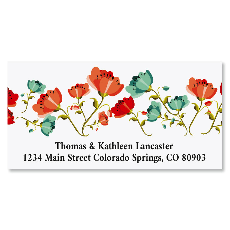 Happy Spring Deluxe Return Address Labels | Colorful Images