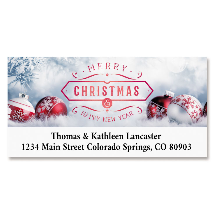 Frosted Deluxe Return Address Labels | Colorful Images