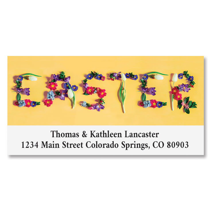 Easter Deluxe Return Address Label | Colorful Images