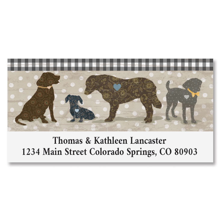 Dog Love Deluxe Return Address Labels | Colorful Images