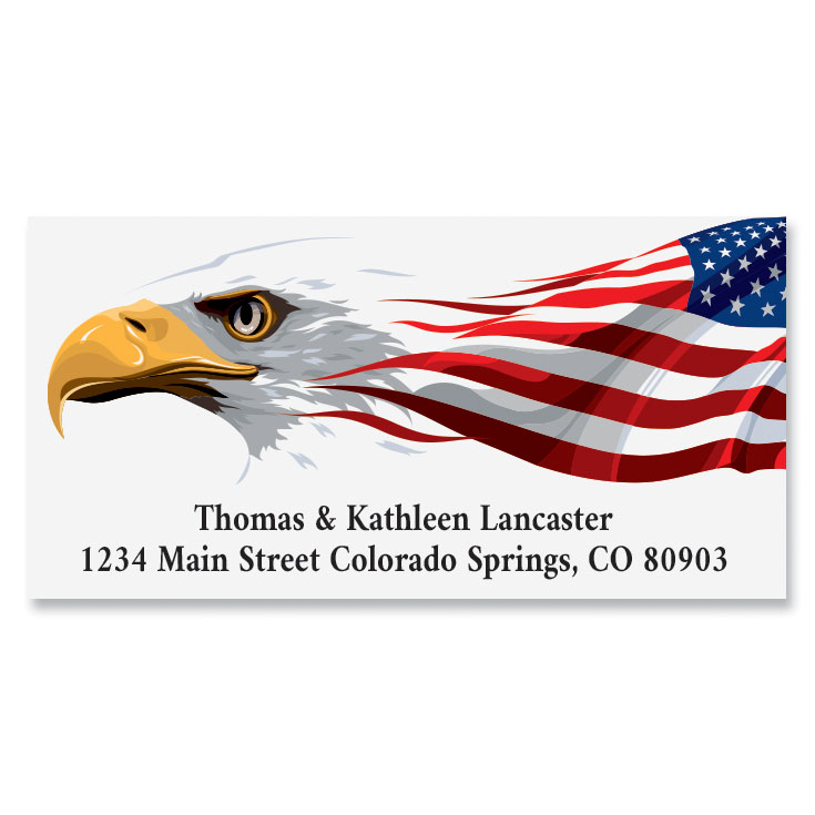 American Freedom Deluxe Return Address Labels | Colorful Images