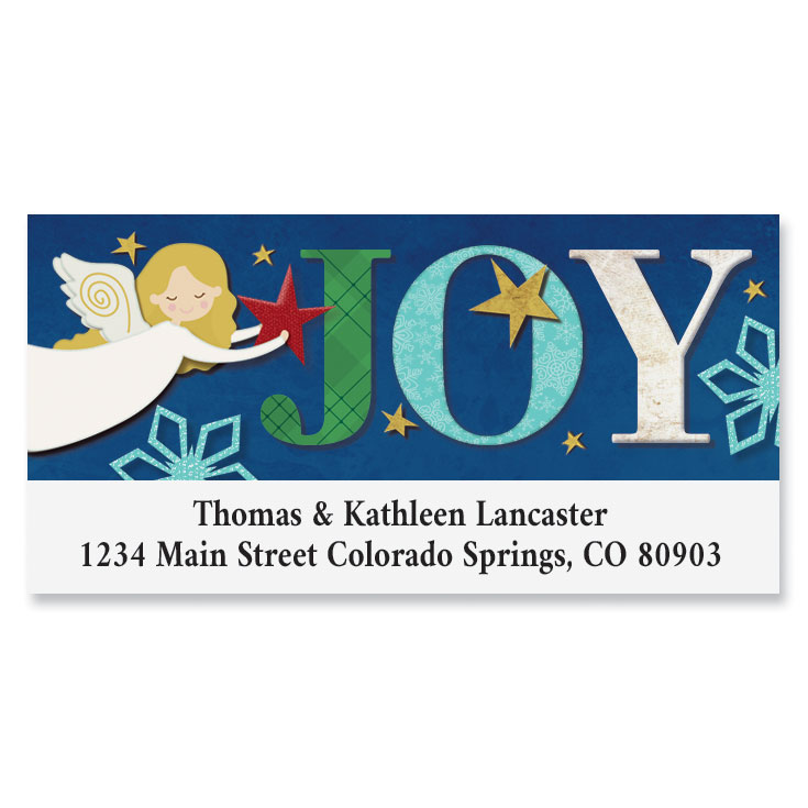 Joyful Holiday Deluxe Return Address Labels | Colorful Images