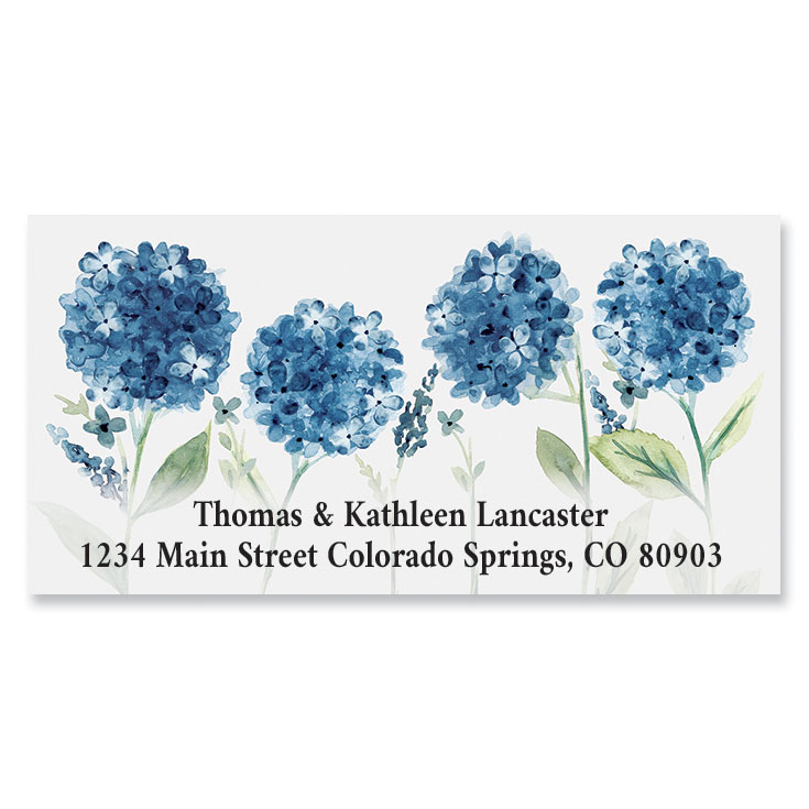 Hydrangea Flower Deluxe Return Address Labels | Colorful Images