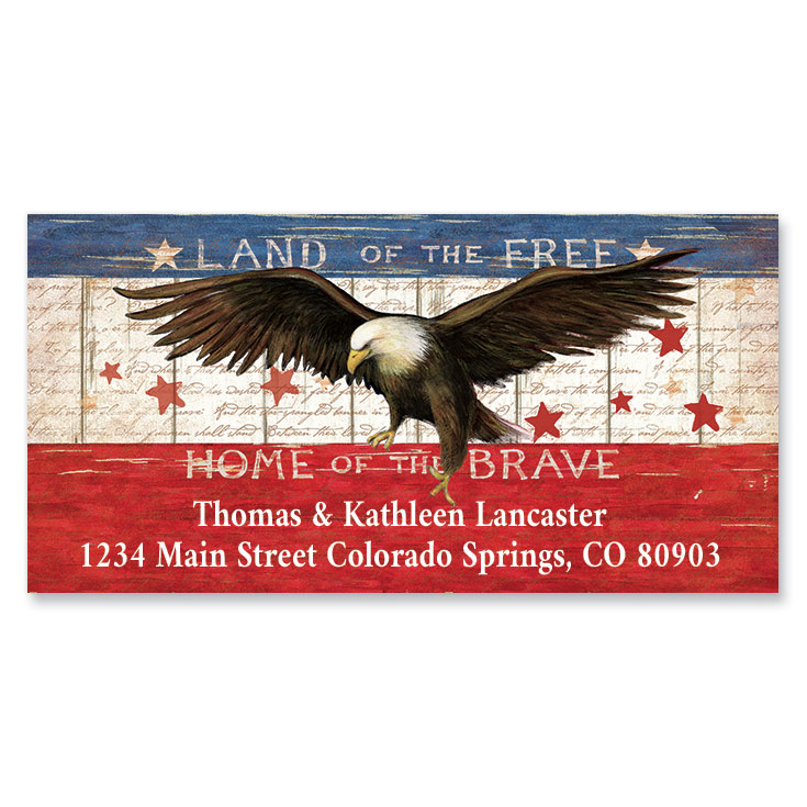 Flying Glory Deluxe Return Address Labels | Colorful Images