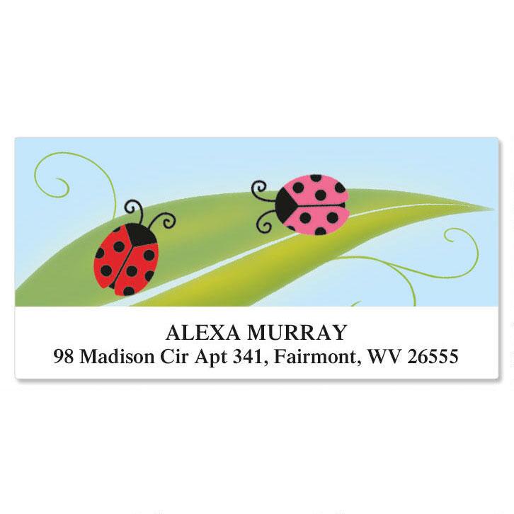 Ladybug Party Deluxe Return Address Labels | Colorful Images