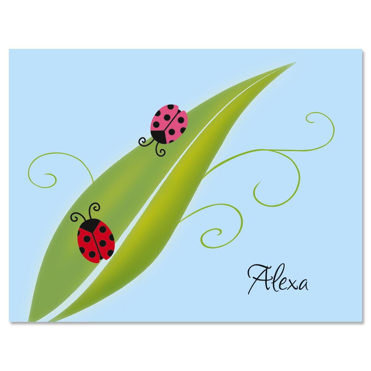 Ladybug Party Custom Note Cards | Colorful Images