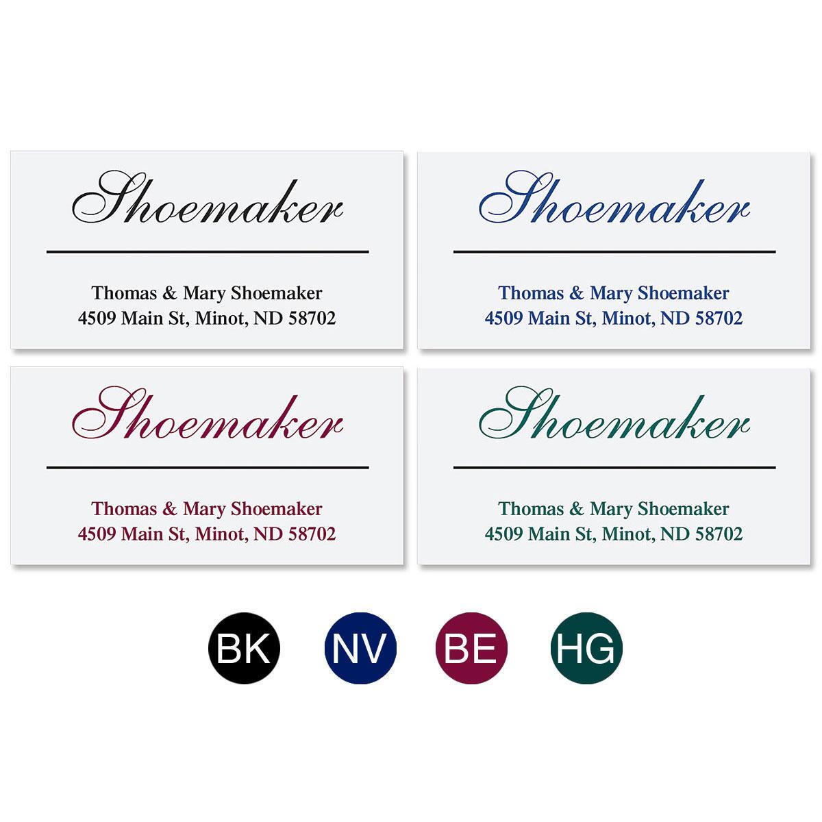 Last Name Border Address Labels | Colorful Images